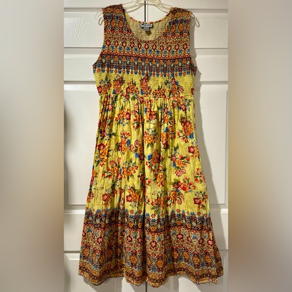 Marisol Dresses Marisol Brand Sz X Yellow Floral Sleeveless Maxi